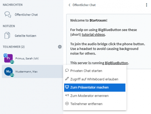 BigBlueButton - E-Learning Zentrum